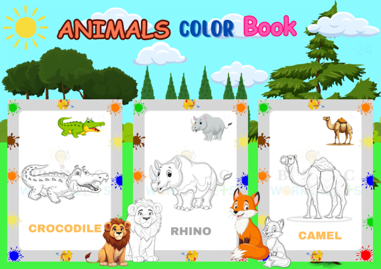 Animal Color Book For Ukg - Brainiac Worksheets