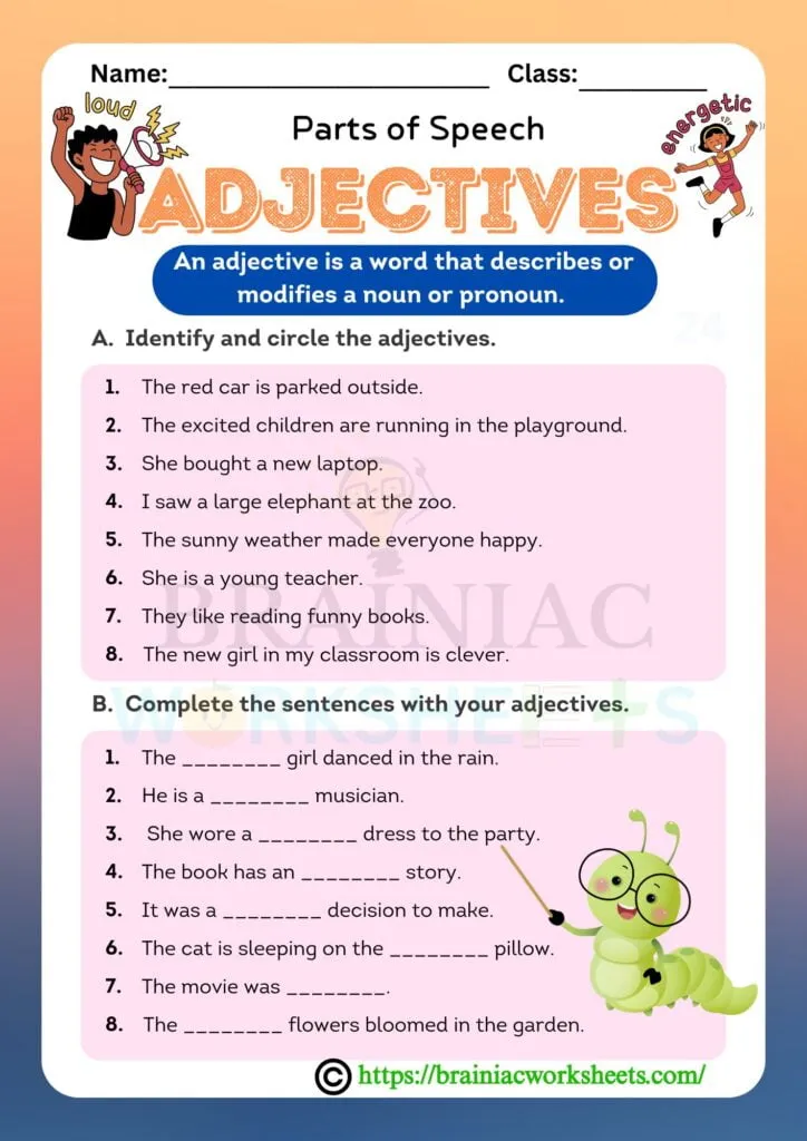 Worksheet On Adjectives Free Adjectives And Adverbs Worksheets: