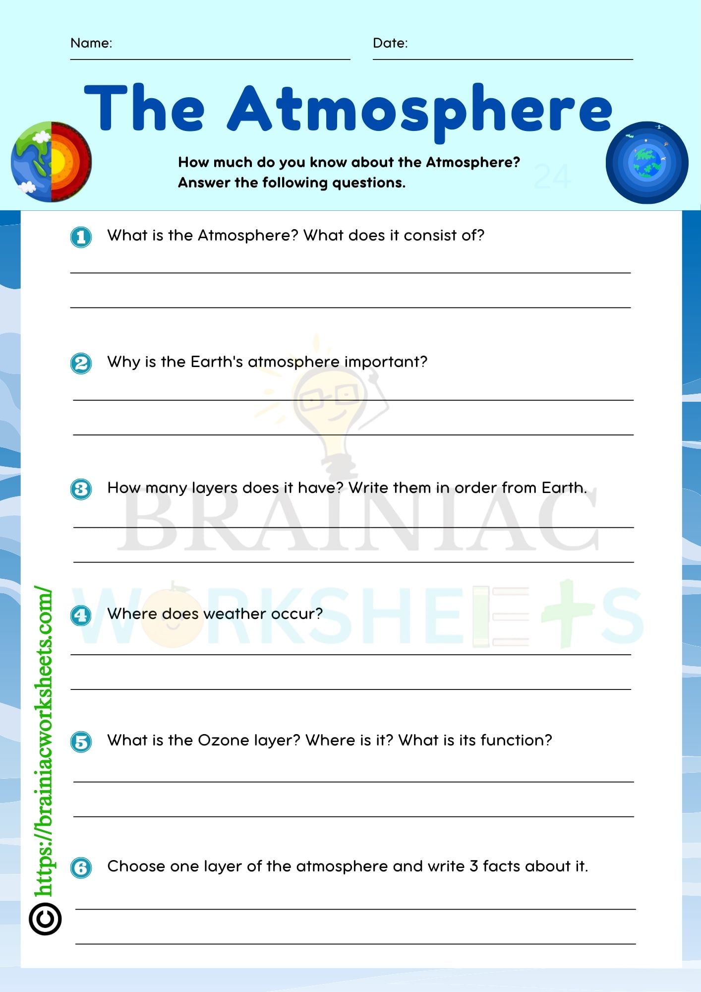 Class 4 - Brainiac Worksheets