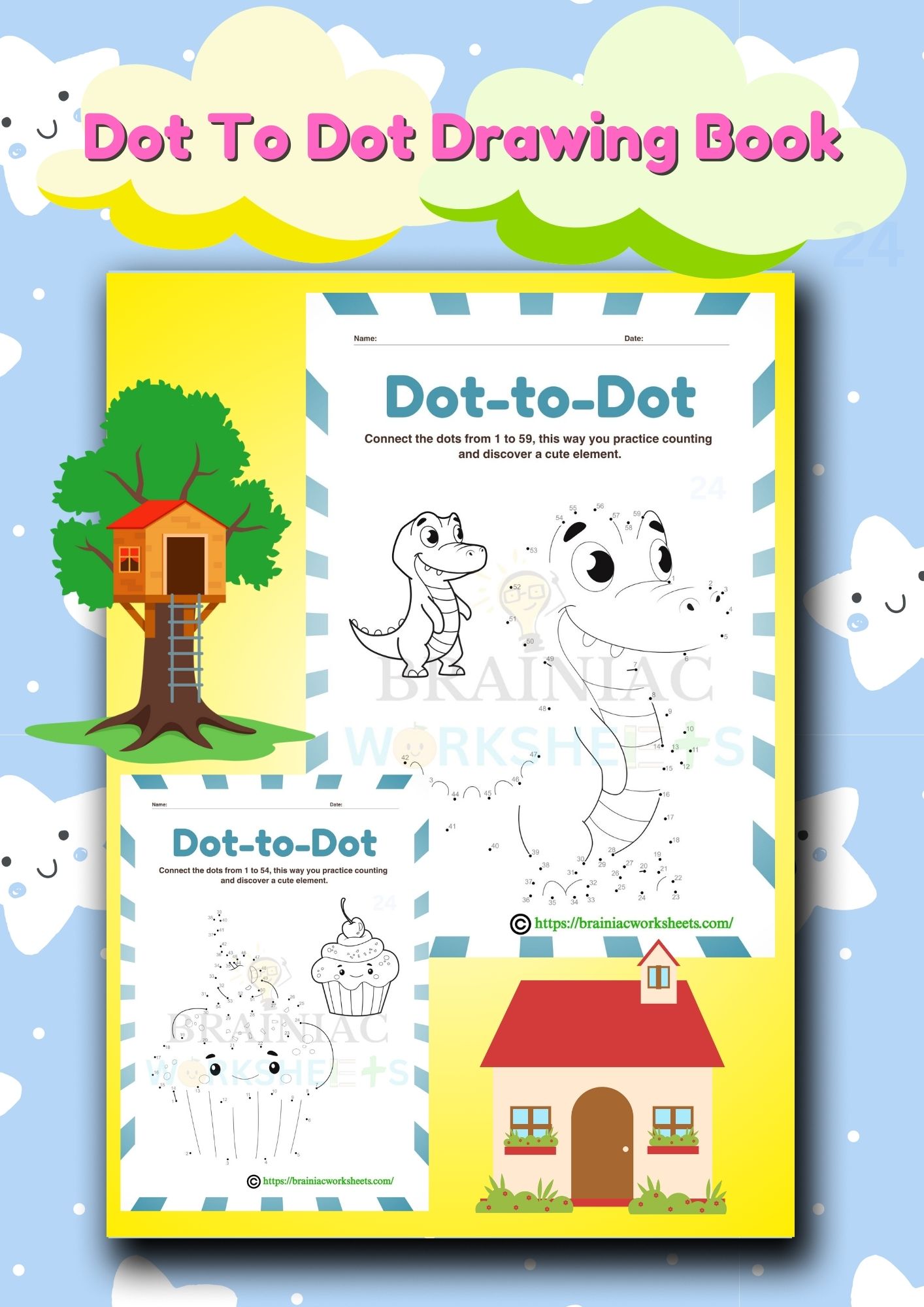 Dot To Dot Drawing Book For Class 2 - Brainiac Worksheets