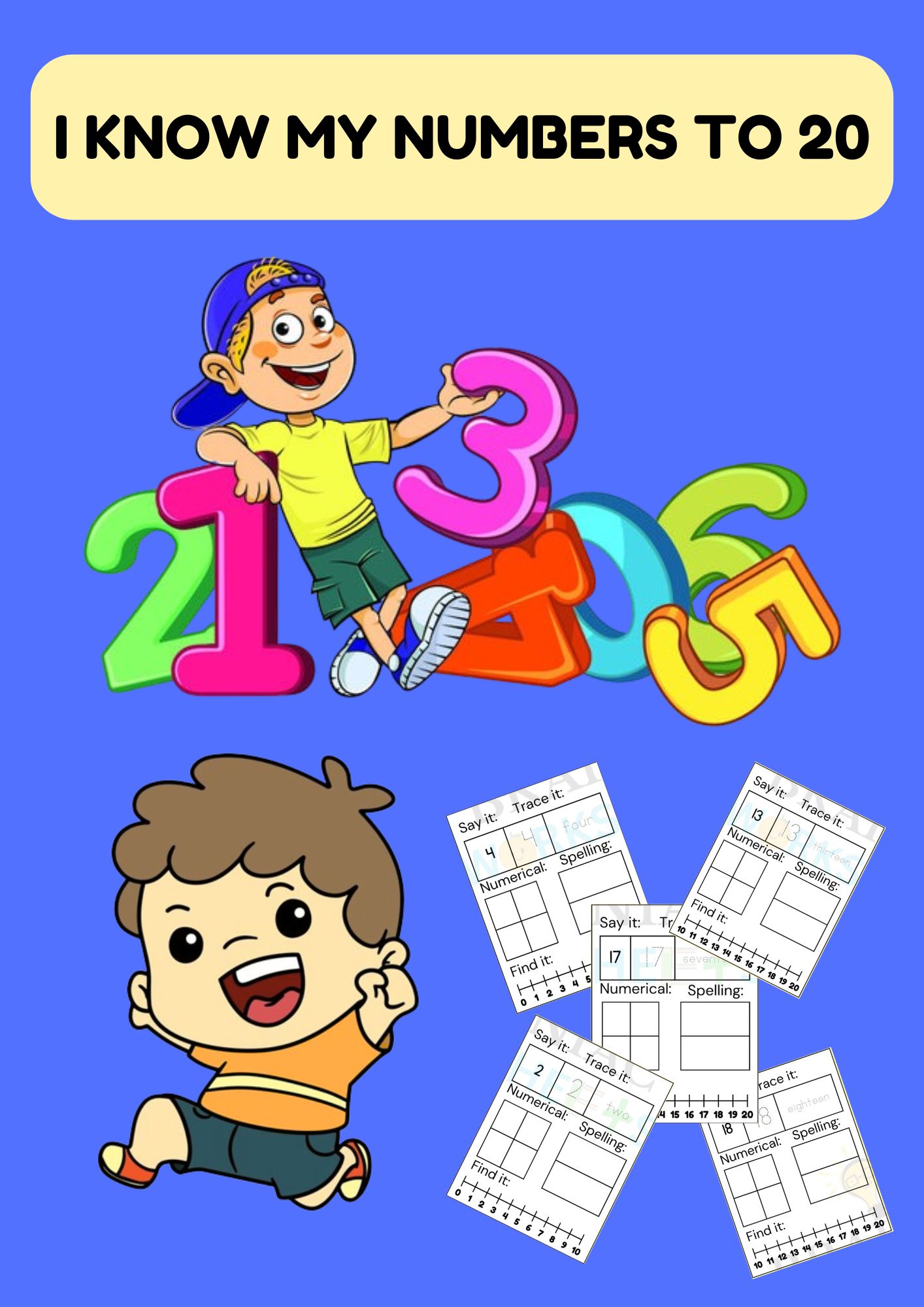 Numbers 1 to 20 Activity Lkg Maths Workbook - Brainiac Worksheets