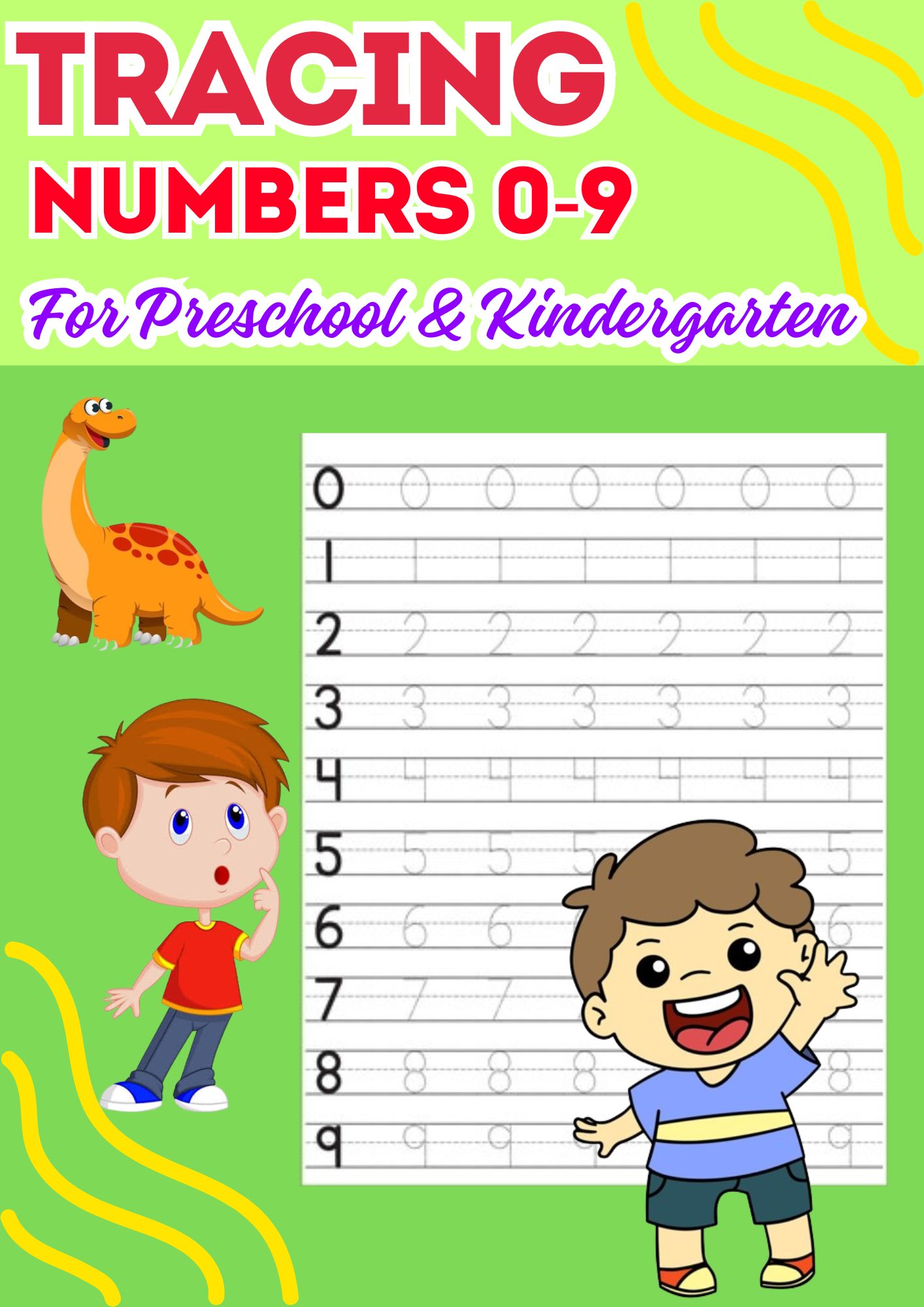 Tracing Numbers 0-9 Lkg Maths Workbook - Brainiac Worksheets