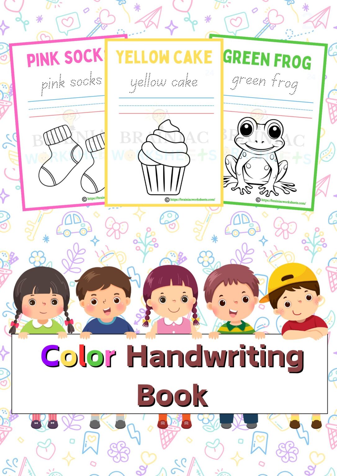 Color Handwriting Activity Ukg English Book - Brainiac Worksheets