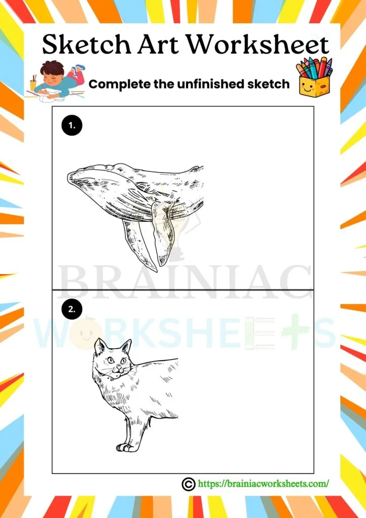 Complete The Drawing Worksheet Ten Minutes, Five Times A Week