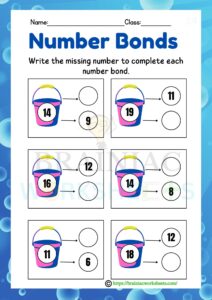 Number Bonds Maths Worksheet For Class 2 - Brainiac Worksheets