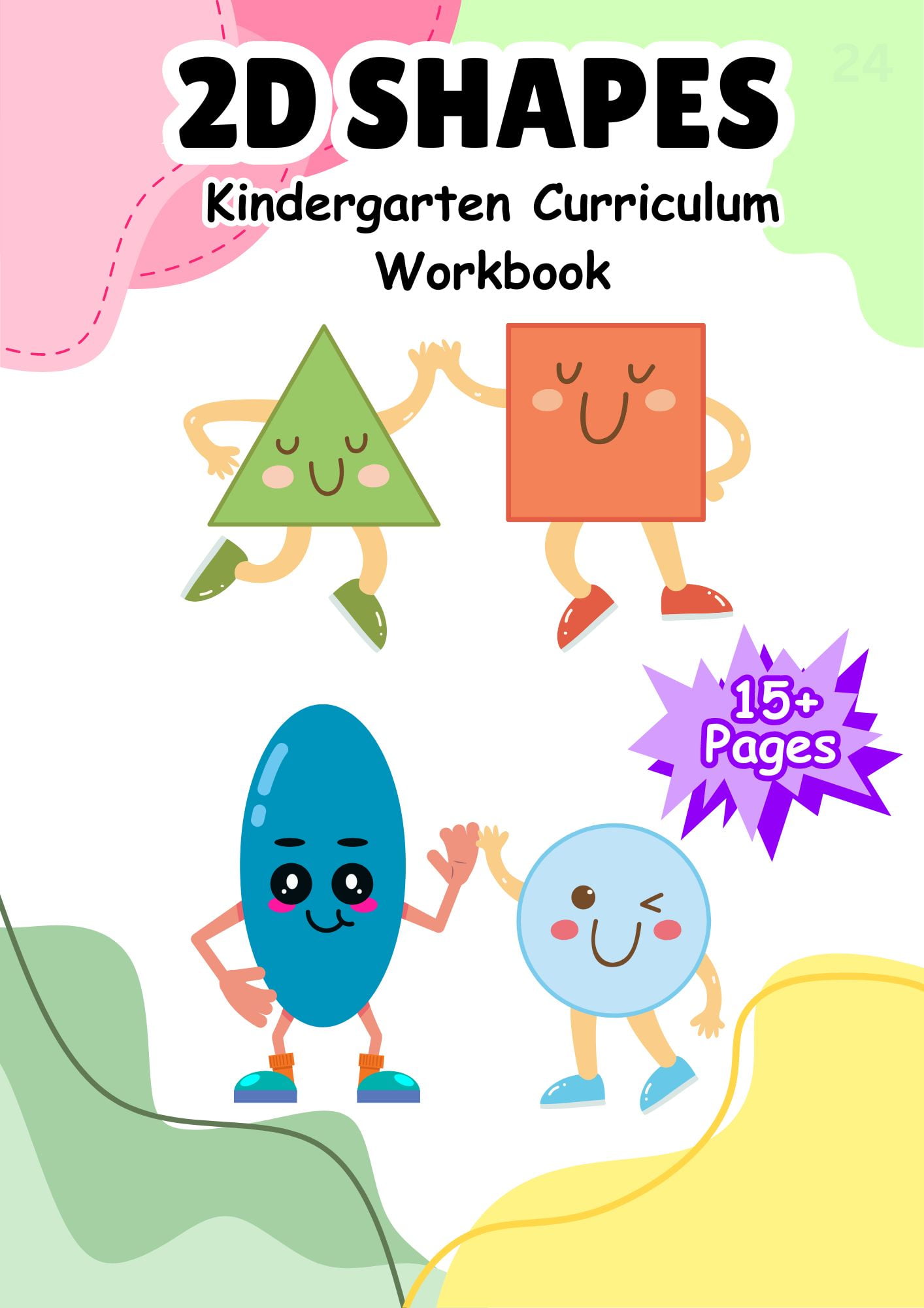 2D Shapes Kindergarten Curriculum Ukg Maths Workbook - Brainiac Worksheets