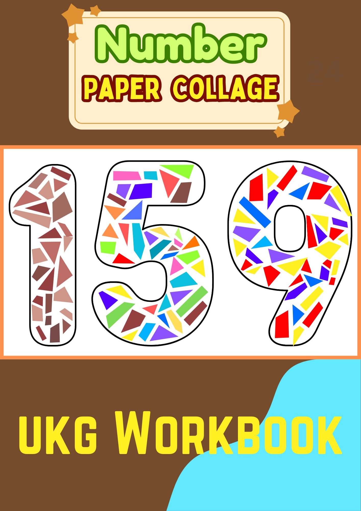 Numbers 0-9 Collage Activity Ukg Maths Workbook - Brainiac Worksheets