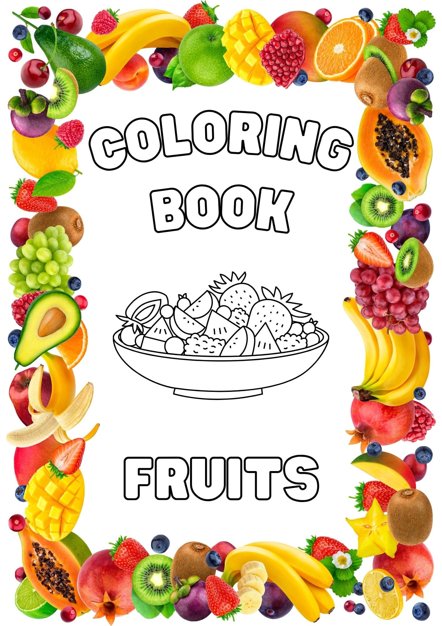 Fruits Coloring Ukg Drawing Book - Brainiac Worksheets