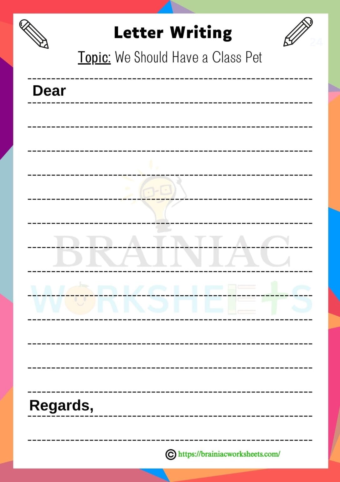 Persuasive Letter Writing On Class Pet English Worksheet For Class 3 ...