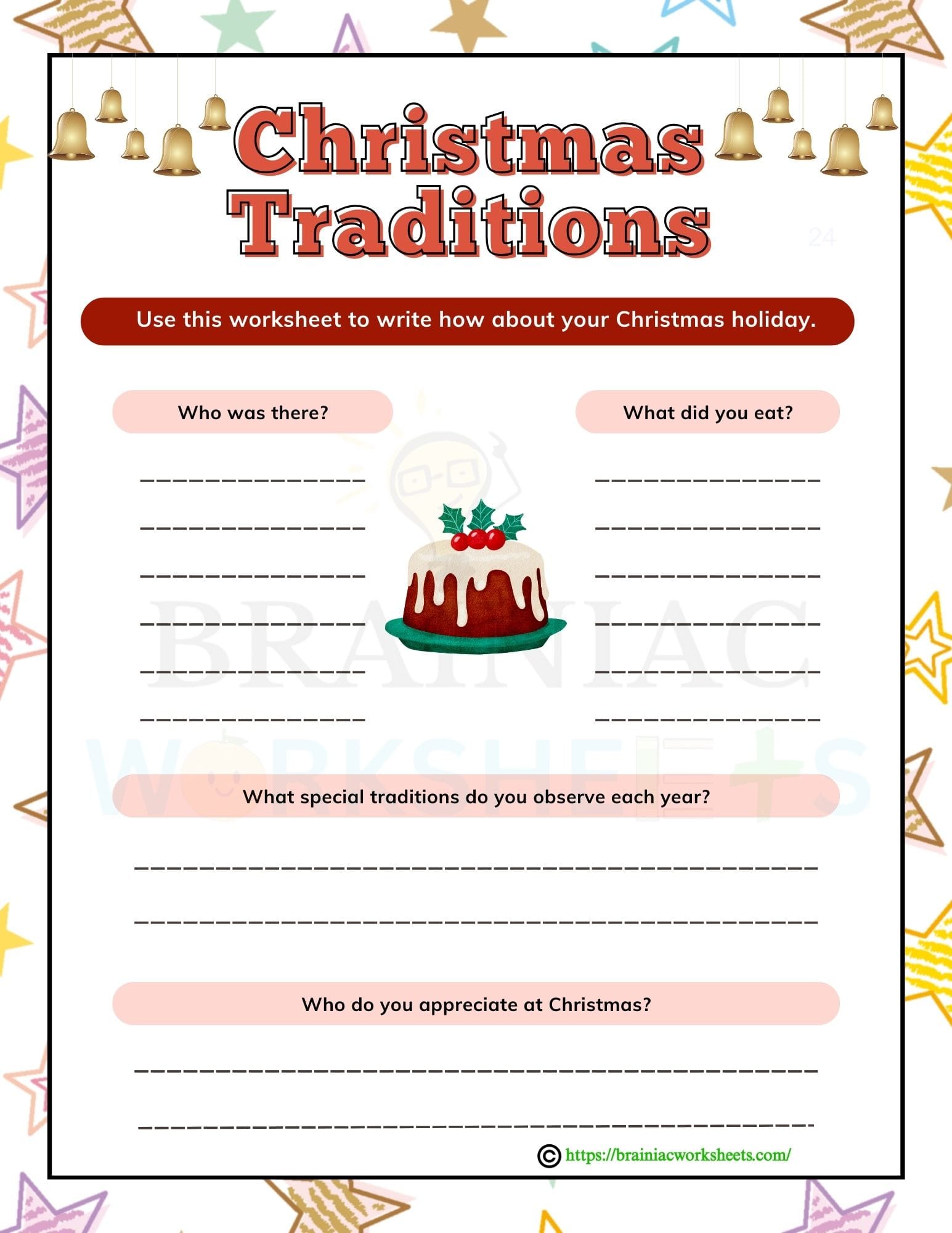 Christmas Traditions Questions English Worksheet For Class 4 - Brainiac ...