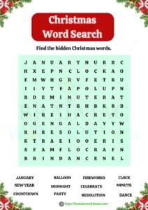Christmas Vocabulary Word Search English Worksheet For Class 3 ...