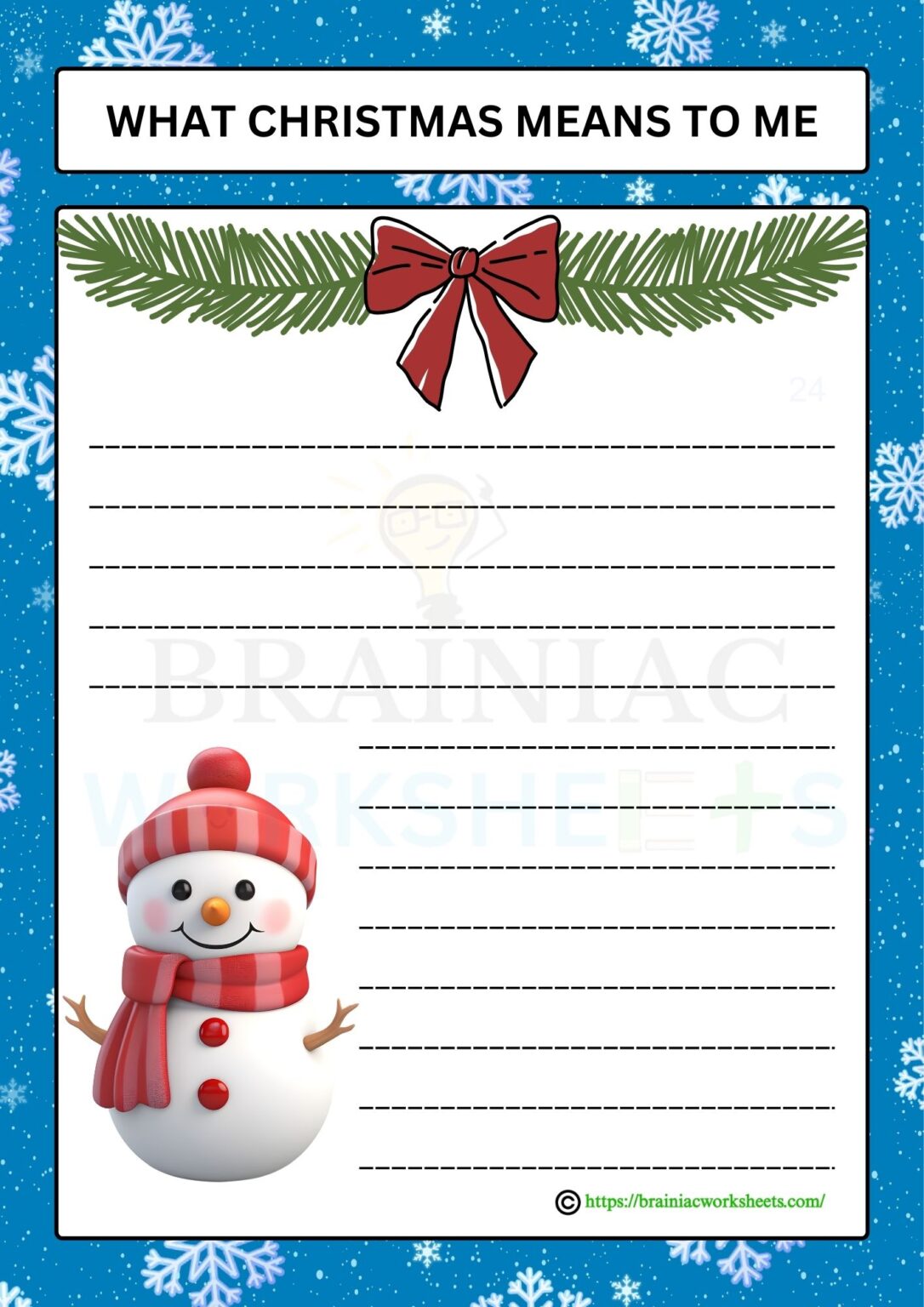 Meaning of Christmas Paragraph Writing English Worksheet For Class 3 ...