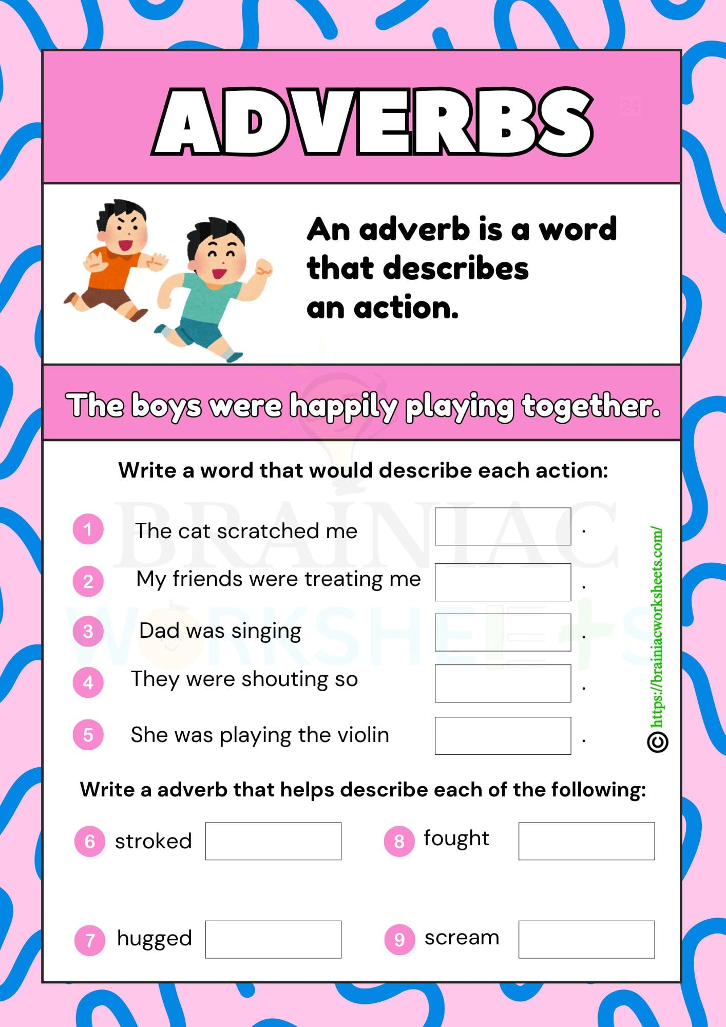 Adverbs Worksheets For Grade 6