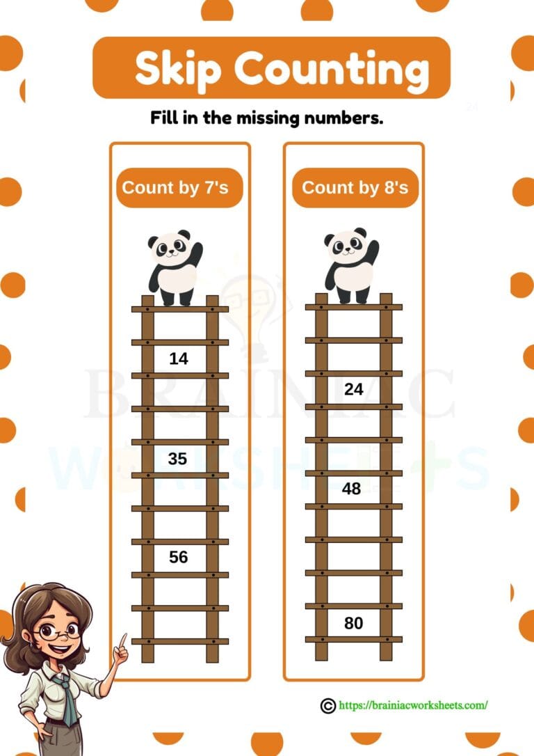 Skip Counting Games 7s And 8s Maths Worksheet For Class 1 - Brainiac ...