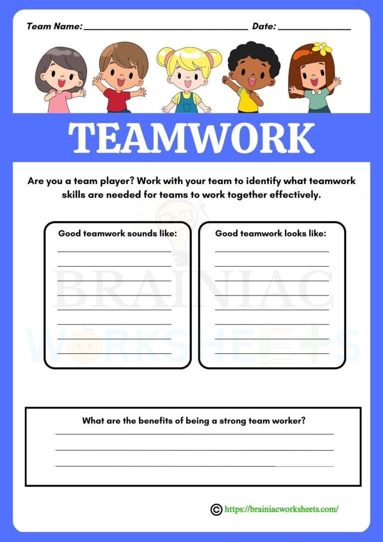 Teamwork Skills English Worksheet For Class 3 - Brainiac Worksheets