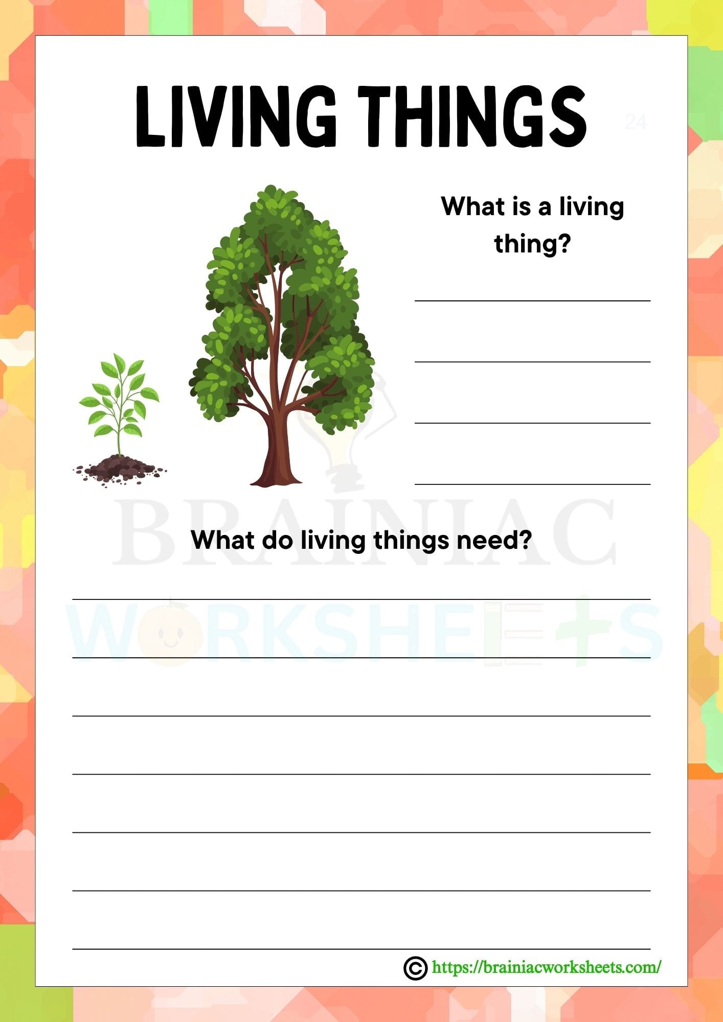 Needs Of Living Things Science Worksheet For Class 2 - Brainiac Worksheets